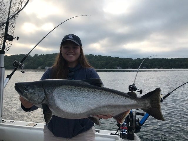 Sadie landed her first king salmon! - Storm Hawk Sport Fishing